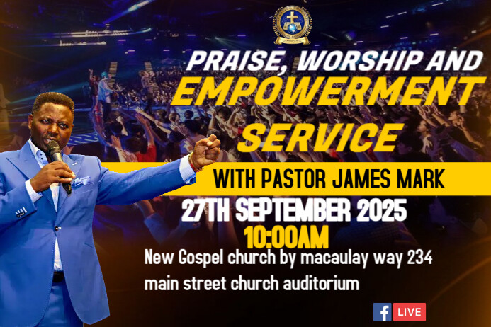 Black Professional Church Poster Template | PosterMyWall