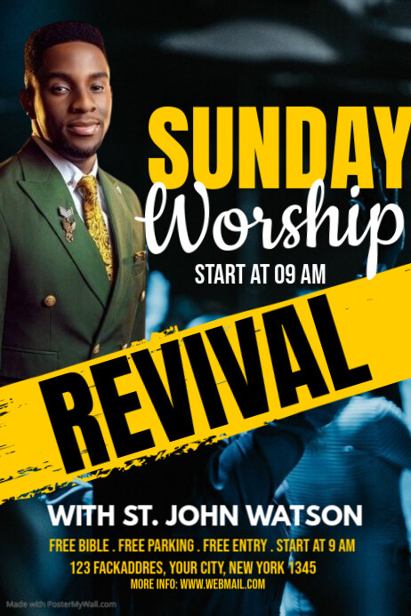 Black Professional Church Poster Template | PosterMyWall