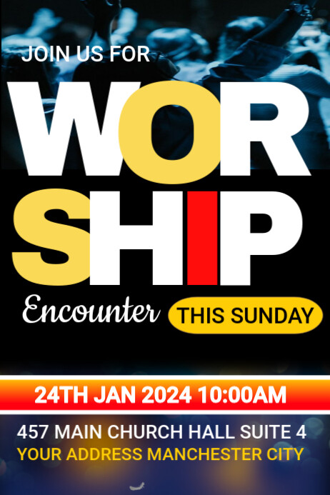 Black Professional Church Poster Template | PosterMyWall