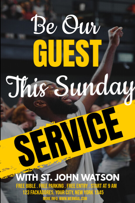 Black Professional Church Poster Template | PosterMyWall