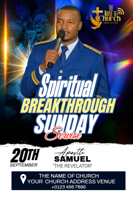 Black Professional Church Poster Template | PosterMyWall