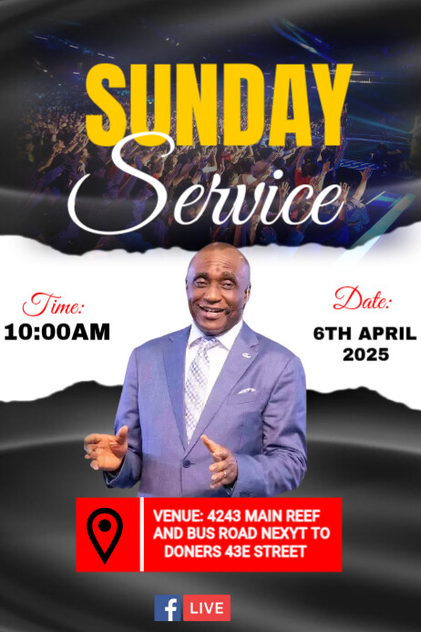 Black Professional Church Poster Template | PosterMyWall