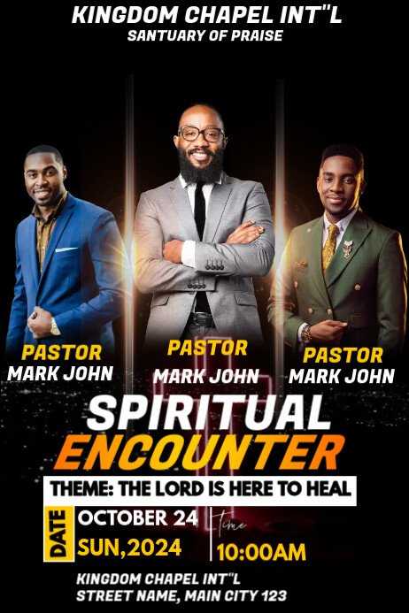 Black Professional Church Poster Template | PosterMyWall