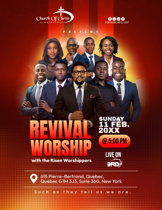 Black Professional Church Revival Conference Flyer (us Letter) Template ...