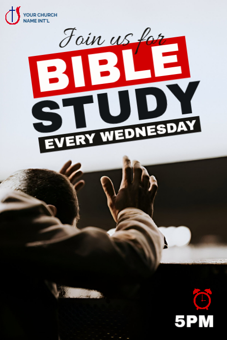 Black Professional Church Service Poster Template | PosterMyWall