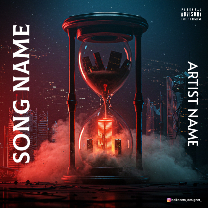 Black Professional City To War Time Album Cover Template | PosterMyWall