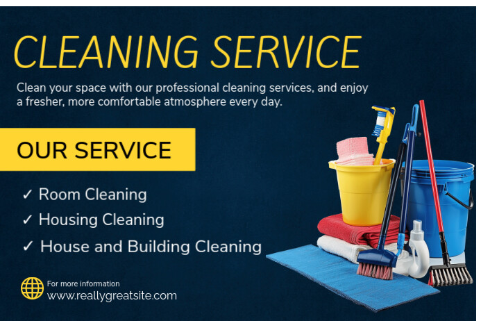 Black Professional Cleaning Service Label Template | PosterMyWall