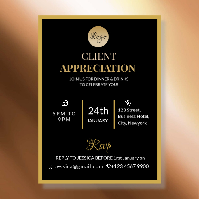 Plantilla de Black Professional Client Appreciation Instagram Post ...