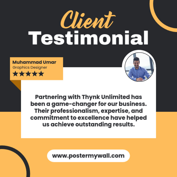 Black Professional Client Testimonial Instagram Post Template ...