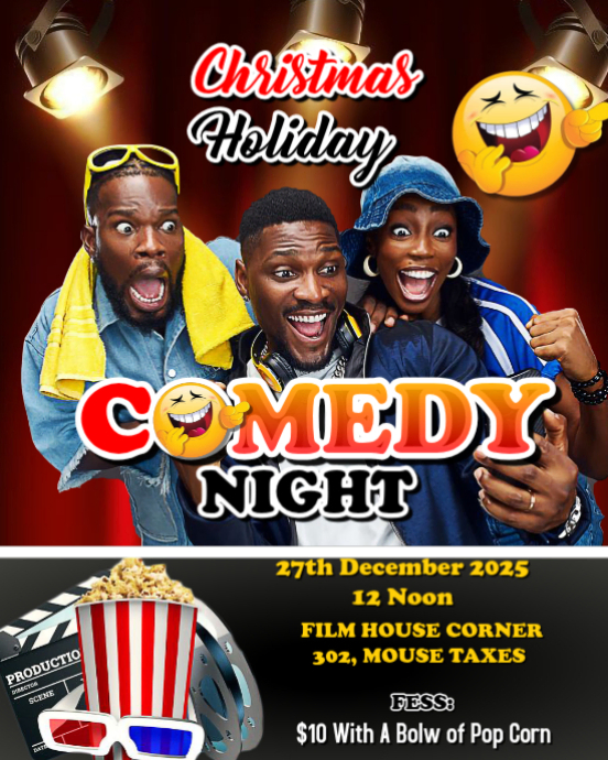 Copy of Black Professional Comedy Night Advertising Flyer Instagram ...