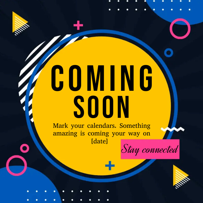Black Professional Coming Soon Notice Instag Templat | PosterMyWall