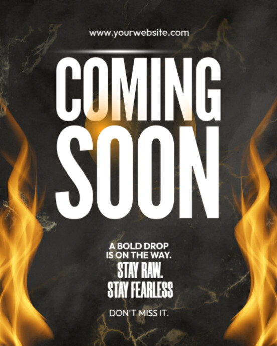 Black Professional Coming Soon Poster Instagram Portrait Template ...