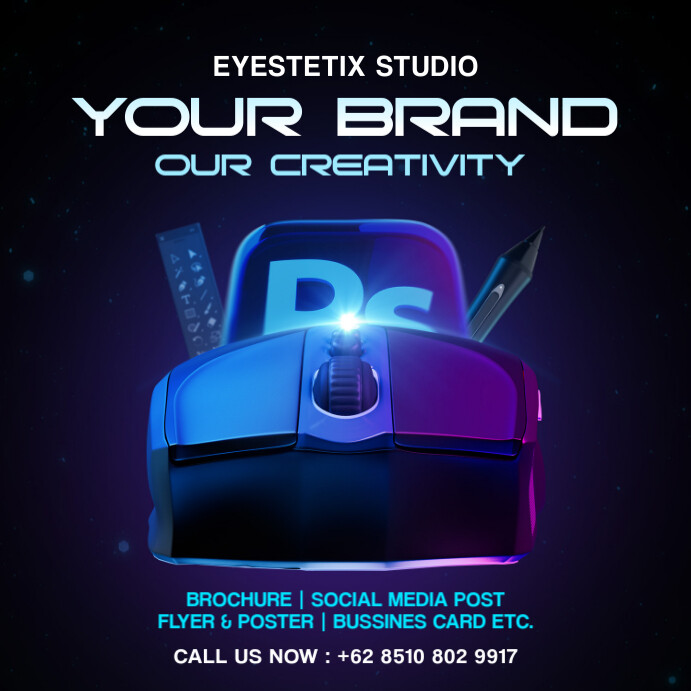 Black Professional Creative Agency Promotion Instagram Post Template ...