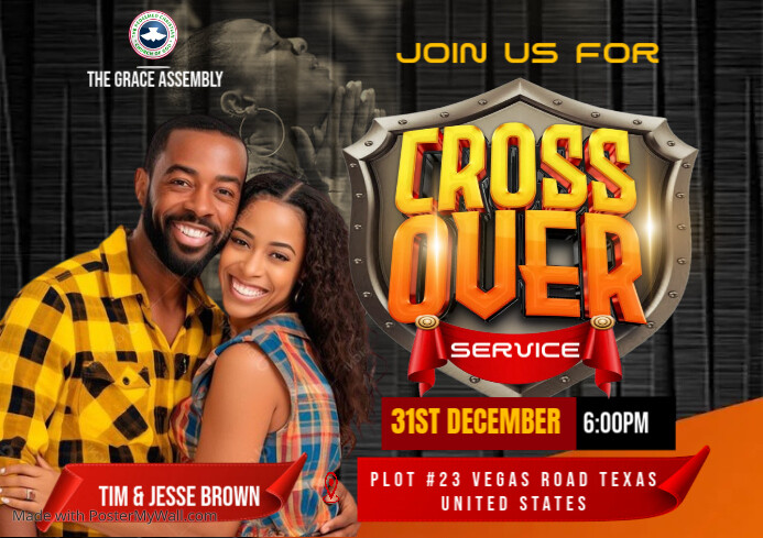 Copy of Black Professional Cross Over Night New Year Eve A3 | PosterMyWall