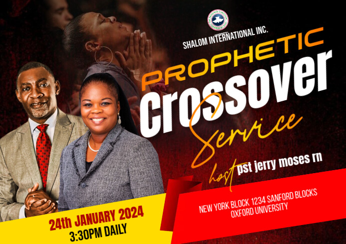 Black Professional Cross Over Service A4 Template | PosterMyWall