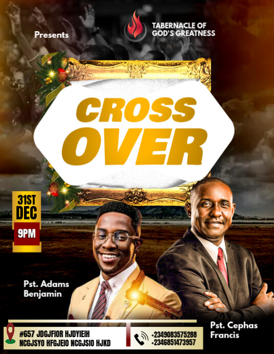 Copy of Black Professional Cross Overnight Flyer (us Letter) | PosterMyWall