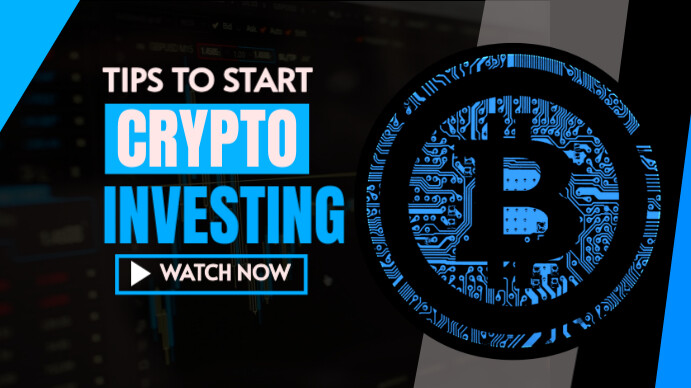 Black Professional Crypto Trading Youtube Thumbnail Template | PosterMyWall