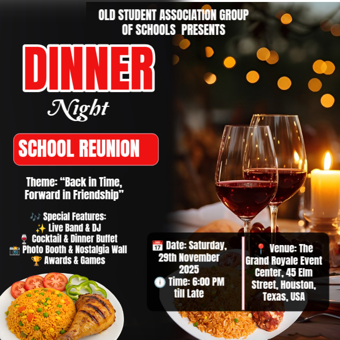 Black Professional Dinner Night Party Instagram Post Template ...
