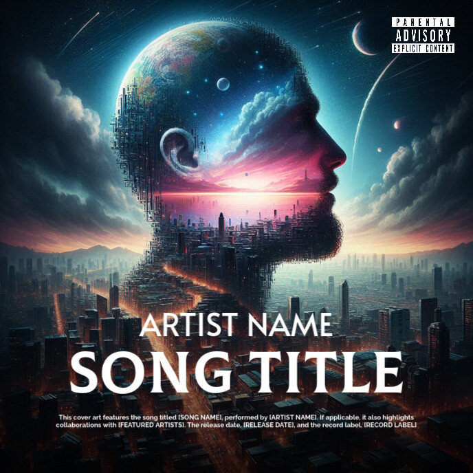 Black Professional Double Exposure Album Cover Template | PosterMyWall