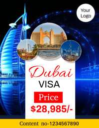 Dubai travel flyer Template | PosterMyWall