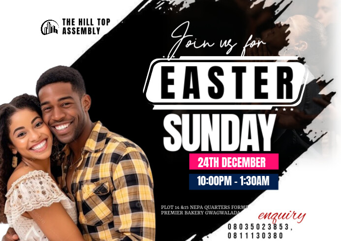 Black Professional Easter A3 Template | PosterMyWall