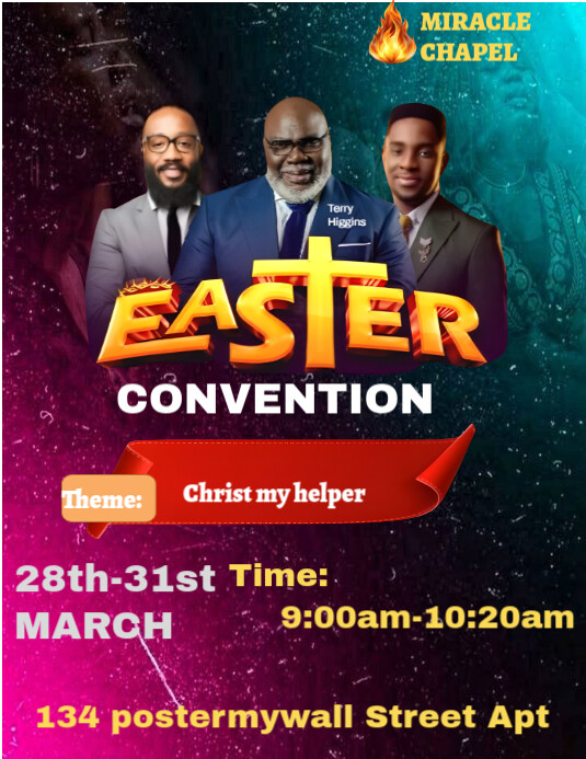 Black Professional Easter Conference Flyer Flyer (us Letter) Template ...