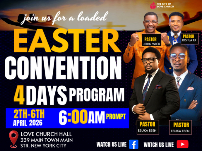 Plantilla de Black Professional Easter Convention Presentation ...