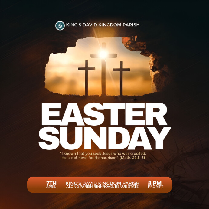 Copy of Black Professional Easter Sunday Flyer Instagram Post ...