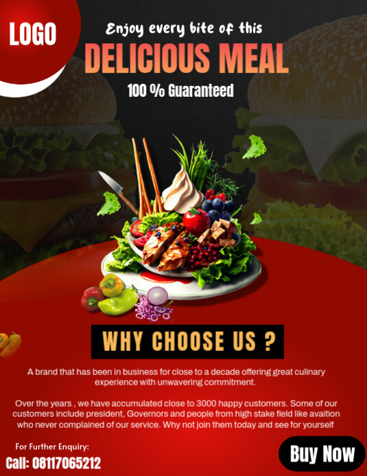 Black Professional Editable Restaurant Flyer (us Letter) Template ...