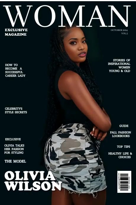Black Professional Fashion Magazine Cover Po Template | PosterMyWall