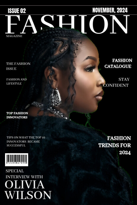 Copy of Black Professional Fashion Magazine Cover Poster | PosterMyWall