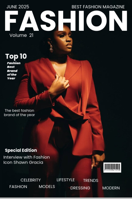 Copy of Black Professional Fashion Magazine Cover Poster | PosterMyWall