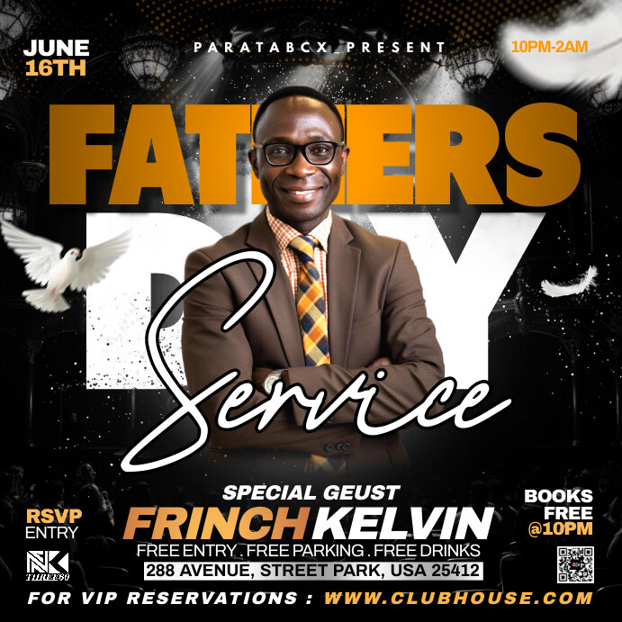 Copy of Black Professional Father's Day Service Inst | PosterMyWall