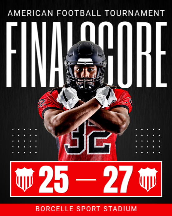 Black Professional Final Score Instagram Portrait Template | PosterMyWall