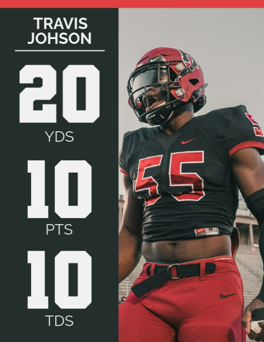 Copy of Black Professional Football Final Game Score Flyer (us Letter ...