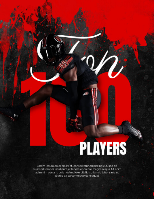 Copy of Black Professional Football Gameday Flyer (us Letter ...