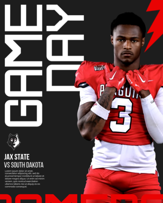 Copy of Black Professional Football Gameday Instagram Portrait ...