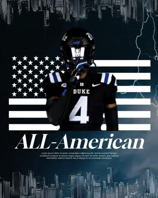 Copy of Black Professional Football Gameday Instagram Portrait ...