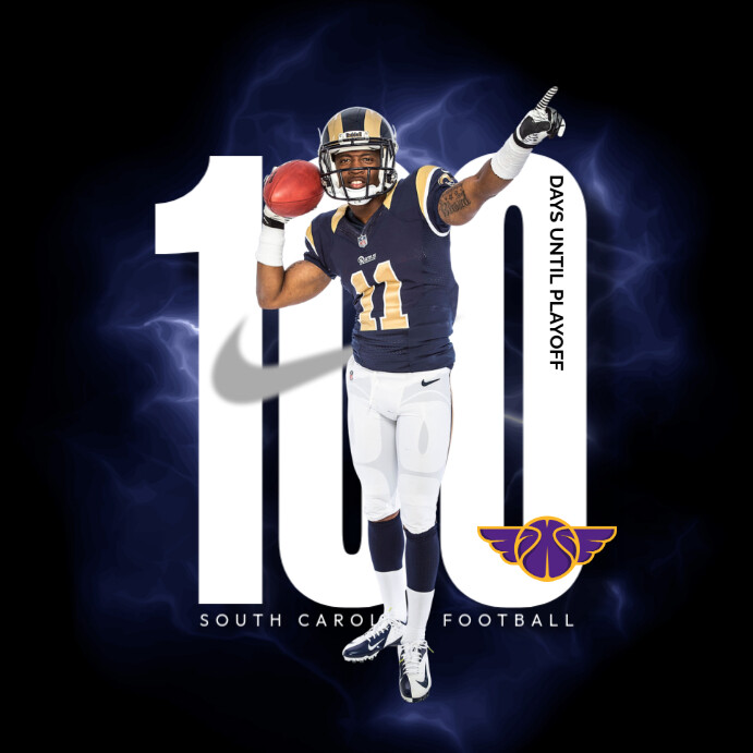 Copy of Black Professional Football Gameday Instagram Post | PosterMyWall