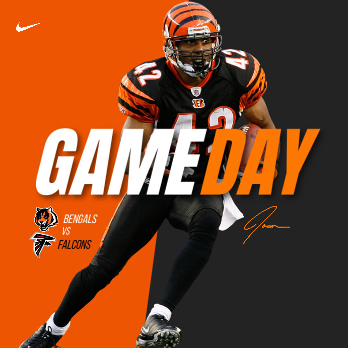 Copy of Black Professional Football Gameday Instagram Post | PosterMyWall