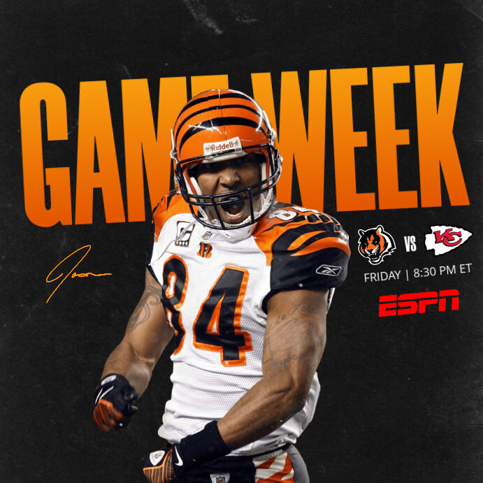 Black Professional Football Gameday Instagram Post Template | PosterMyWall
