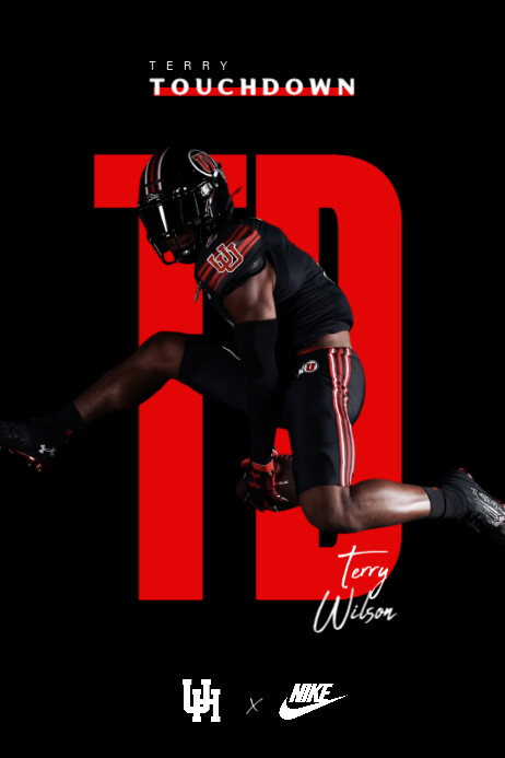 Copia de Black Professional Football Gameday Poster | PosterMyWall