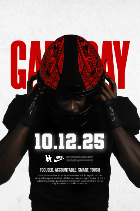 Copy of Black Professional Football Gameday Poster | PosterMyWall