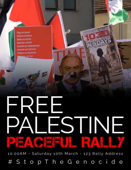 Copy of Black Professional Free Palestine Flyer (us Letter) | PosterMyWall