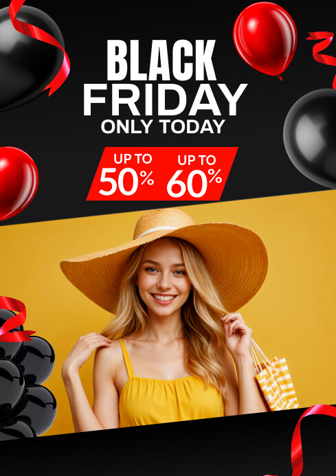 Black Professional FRIDAY SALE A4 Template | PosterMyWall