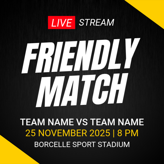 Black Professional Friendly Match Instagram Post Template | PosterMyWall