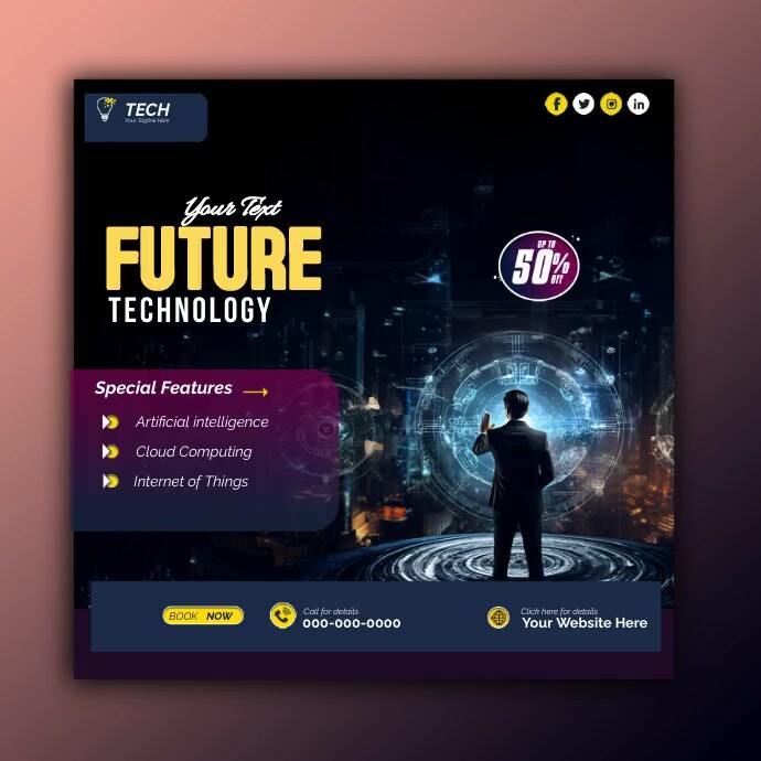 Black Professional Future Ia Technology Inst Template | PosterMyWall