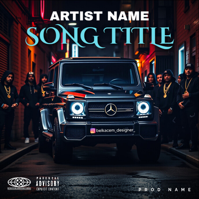 Black Professional G-class Album Cover Template | PosterMyWall