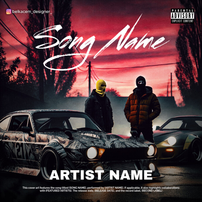 Black Professional Gang Album Cover Template | PosterMyWall