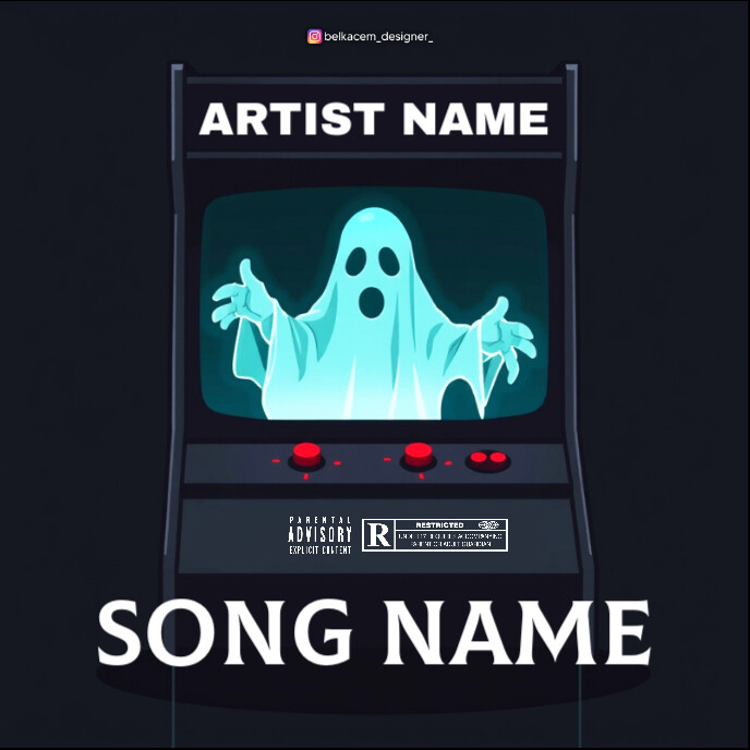 Black Professional Ghost Album Cover Template | PosterMyWall